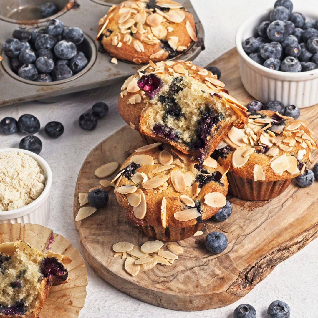 Blueberry Almond Muffins (Egg-Free, Bakery-Style & Ready in 30 Minutes ...