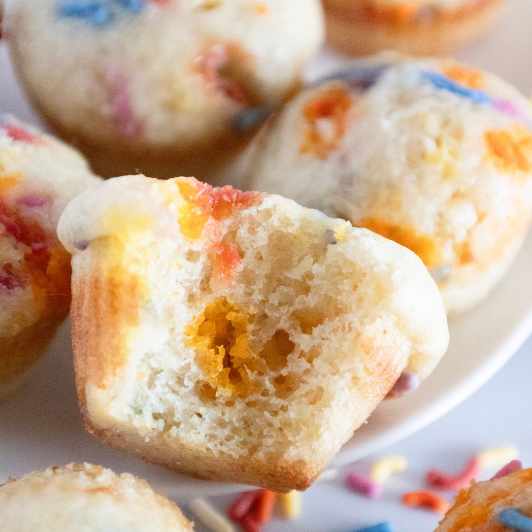 Mini Birthday Cake Muffins With Sprinkles (Ready in 20 Minutes ...