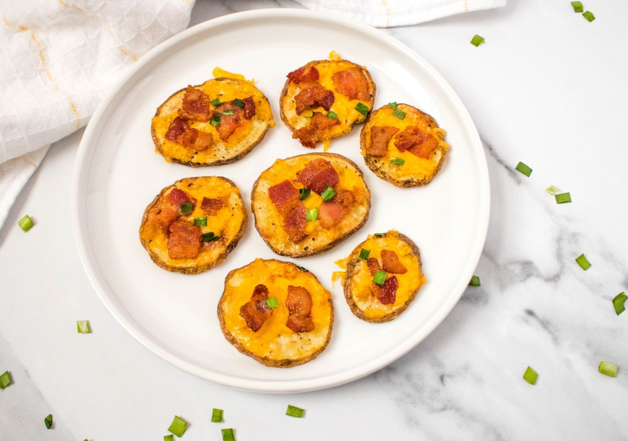 Best Air Fryer Bacon and Cheese Potato Slices - Totally the Dream